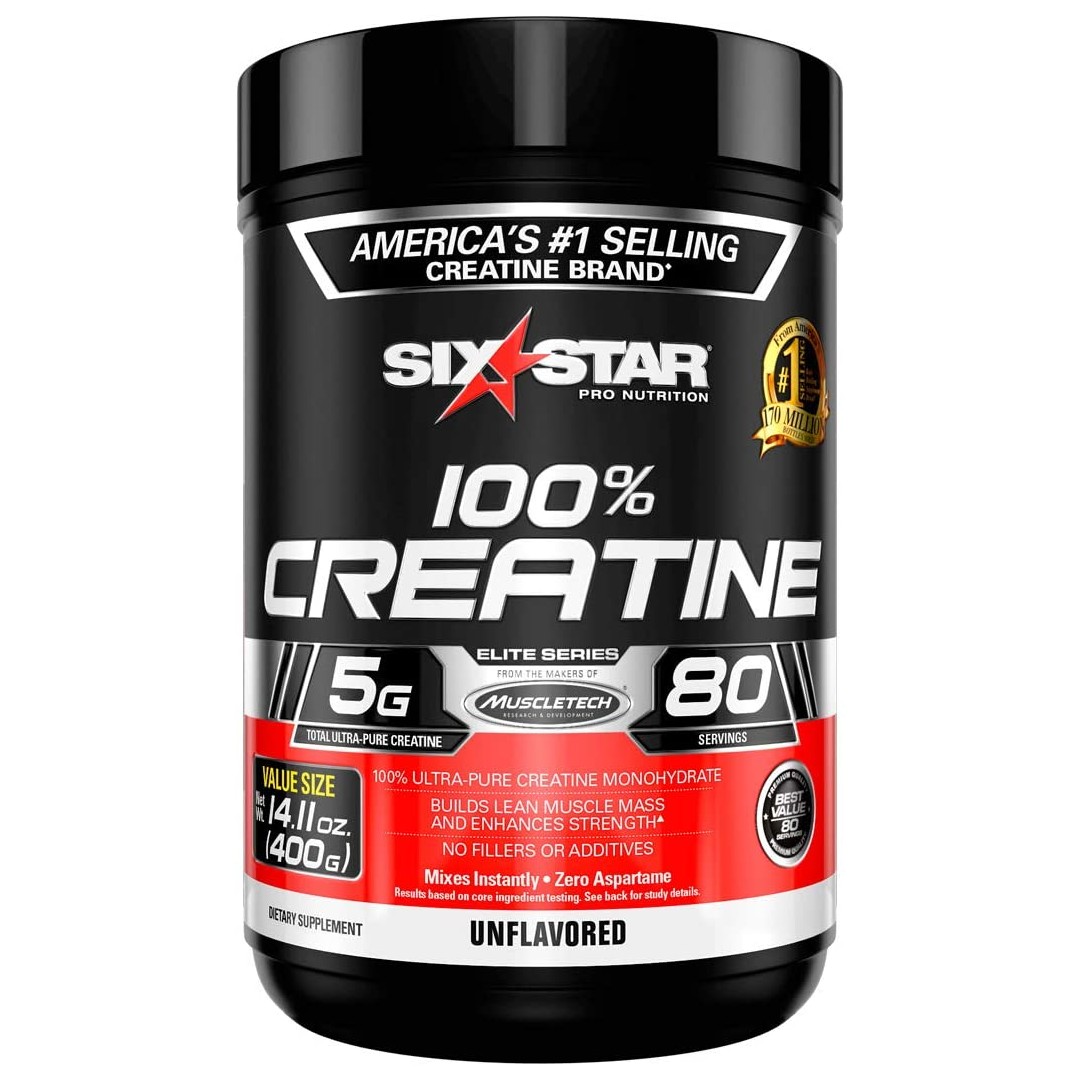 Six Star 100% Creatine Monohydrate 80servs - Bevy Beauty