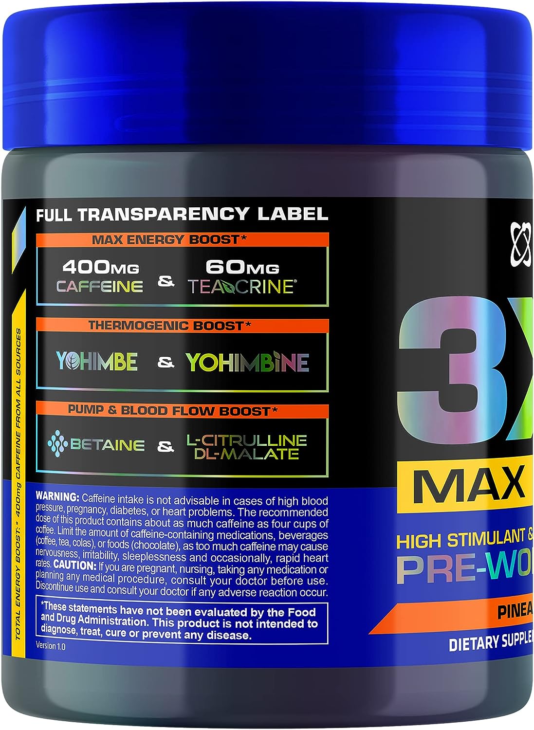 USN 3XT Max Energy Preworkout 30servs - Bevy Beauty